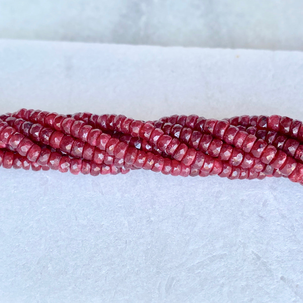 Faceted Ruby Bead Strand 3mm – Beadniks Chicago